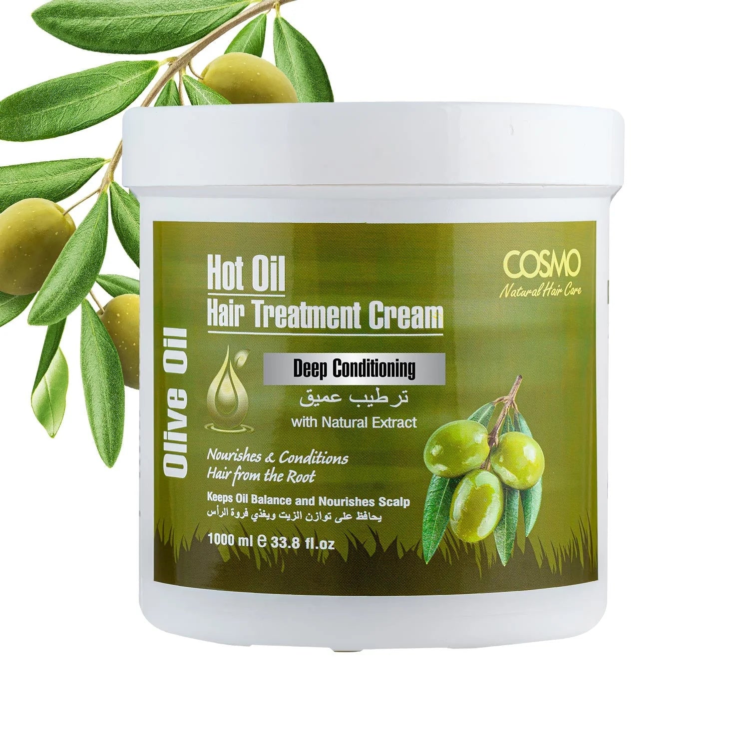 Cosmo Deep Conditioning Olive Oil hårbehandlingscreme 1000ml ...