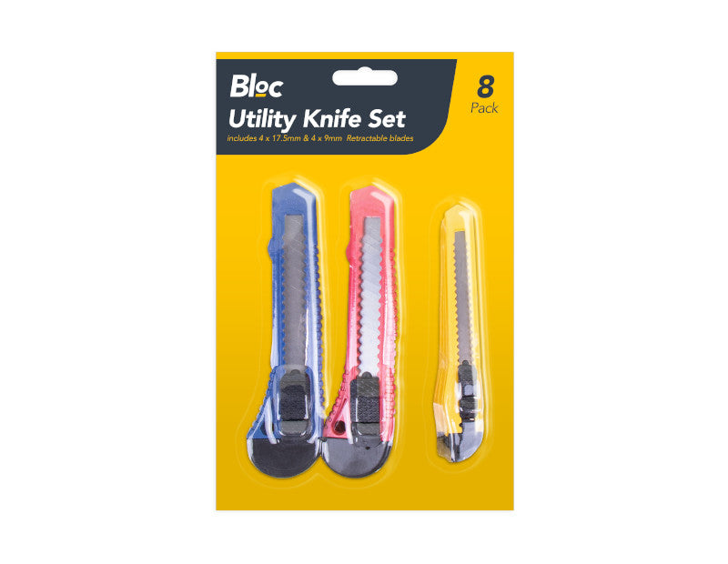 Køb Utility Knife Set - 8 Pack online her – Dollarstore.dk